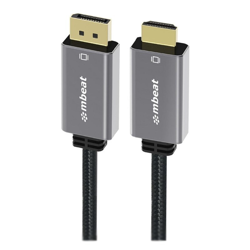 mbeat ToughLink 4K DisplayPort 1.2 to HDMI 2.0 M/M Cable - 1.8m - MB ...