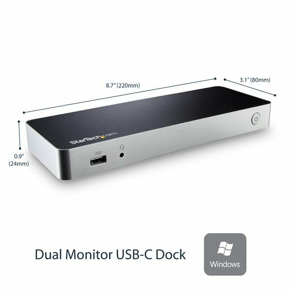 StarTech Dual Monitor USB-C Dock - Windows - 60W PD - 5x USB 3.0 ... StarTech Dual Monitor USB-C Dock - Windows - 60W PD - 5x USB 3.0 ...