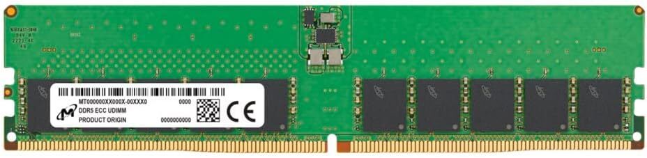 MICRON 32GB DDR5 ECC MEMORY, PC5-38400, 4800MHz, CL40, DRx8, 288pin ...