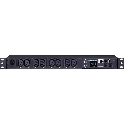 CyberPower PDU81004 PDU - 15 A - 1U Network (RJ-45) - Rack-mountable ...