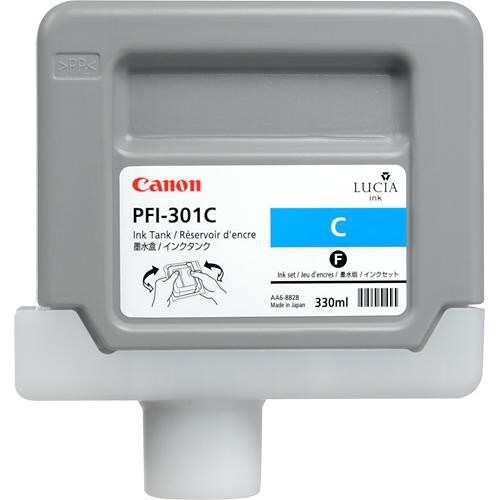 Canon CYAN INK TANK 330ML FOR IPF8000, 9000, 8100, 9100 PFI-301C