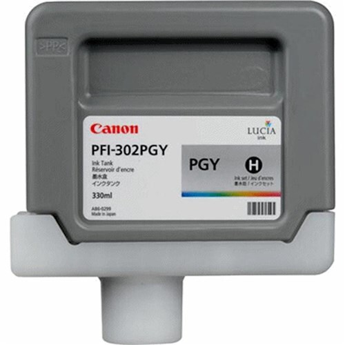 Canon PHOTO GREY INK TANK 330ML FOR IPF8100, 9100 PFI-302PGY