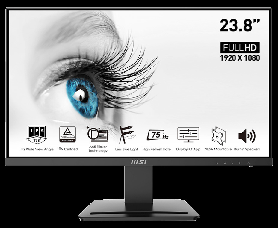 MSI PRO MP243 23.8" FHD IPS Business Monitor, Black |DeviceDeal