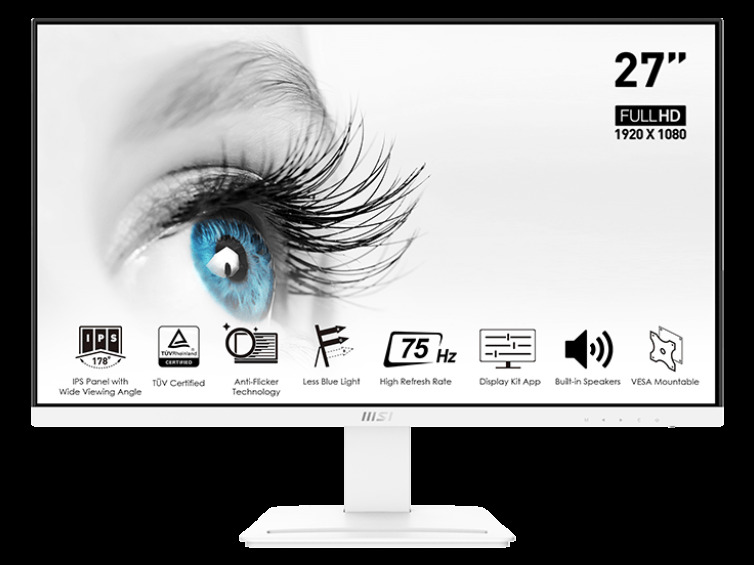 MSI PRO MP273W 27" FHD IPS Business Monitor, White |DeviceDeal
