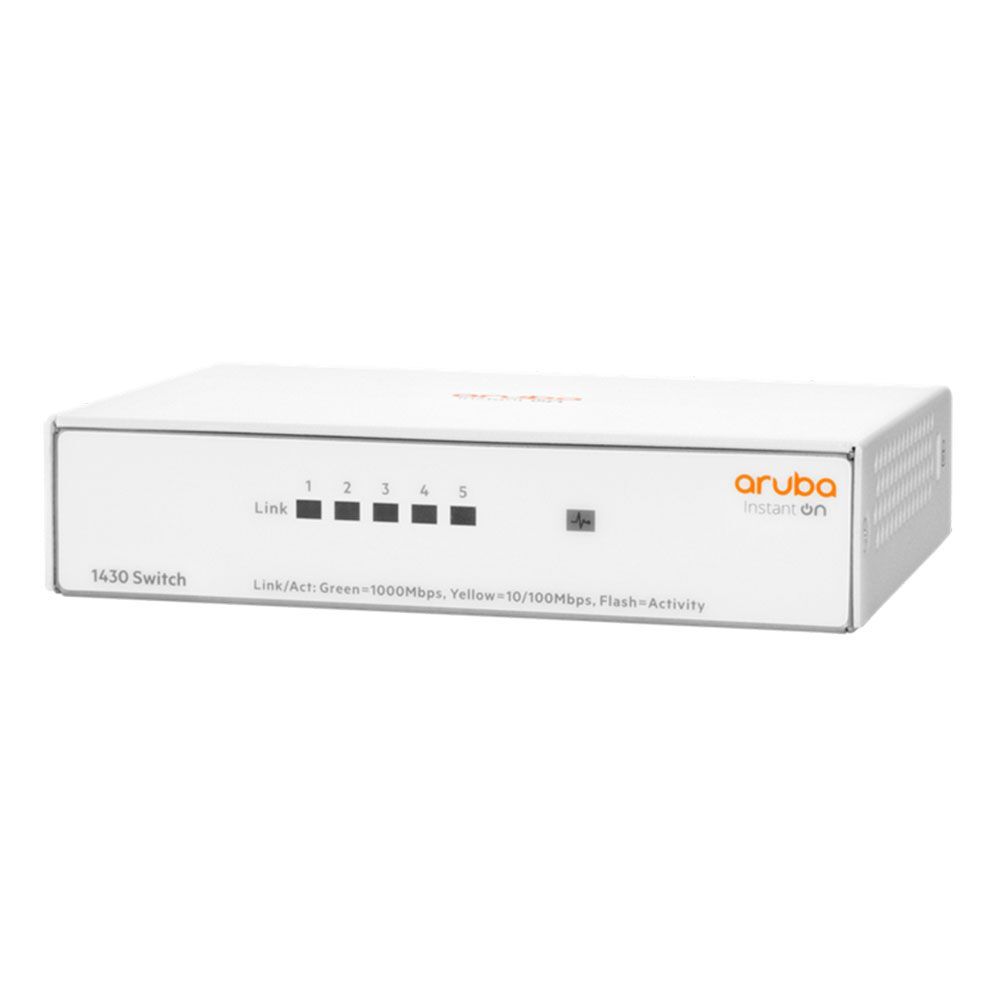 HPE Aruba Instant On 1430 5-Port RJ45 Switch - R8R44A |DeviceDeal
