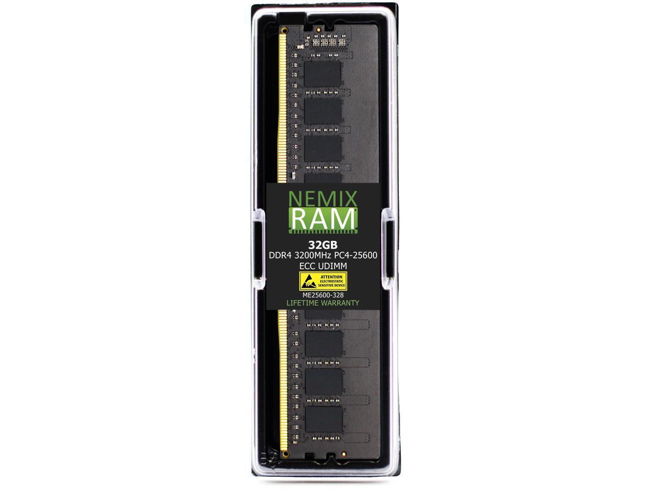 QNAP RAM-32GDR4ECK1-UD-3200 32GB DDR4 3200MHz PC4-25600 ECC UDIMM 2Rx8 ...
