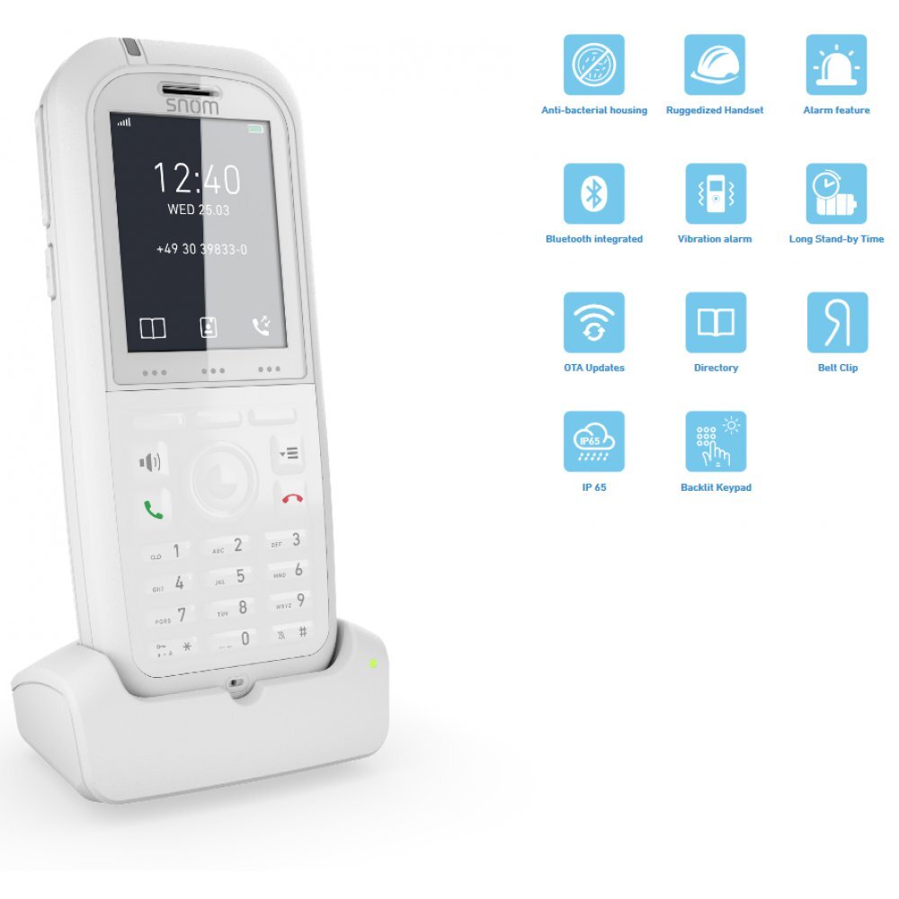 SNOM M90 Antibacterial IP65 DECT Handset (SNOM-M90) |DeviceDeal