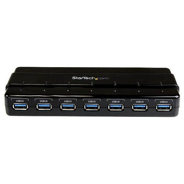 StarTech 7-Port SuperSpeed USB 3.0 Hub with Adapter ST7300USB3B