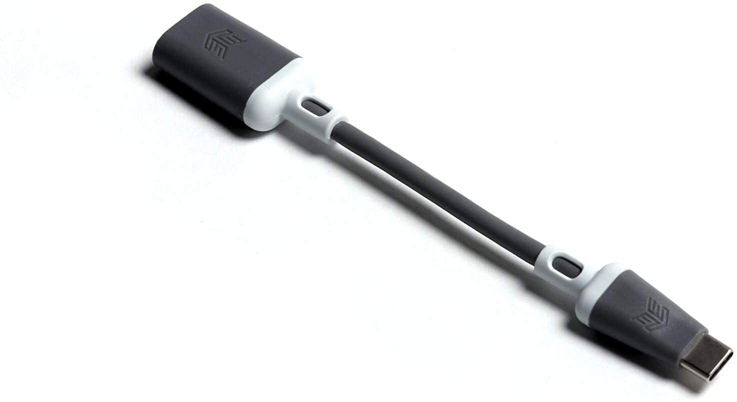 STM Essentials Able Cable, USB-C to USB-A Female (7cm) - Grey | DeviceDeal