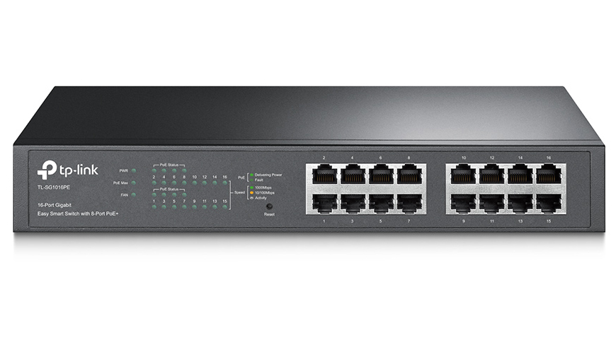 TP-Link TL-SG1016PE 16 Port Gigabit Smart Switch with 8 Port PoE+