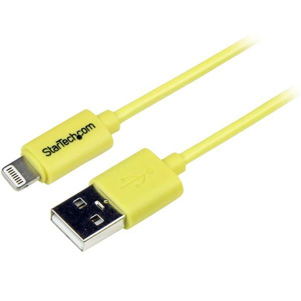 StarTech 1m Yellow 8-pin Lightning to USB Cable USBLT1MYL