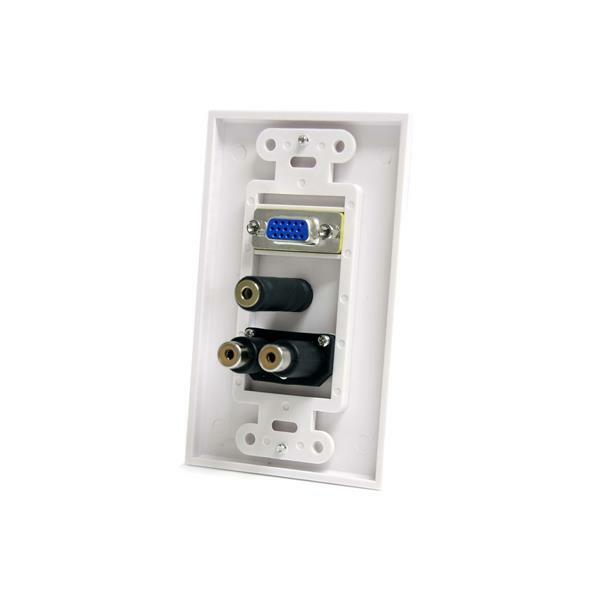 StarTech VGA Wall Plate with 3.5mm & RCA - White VGAPLATERCA