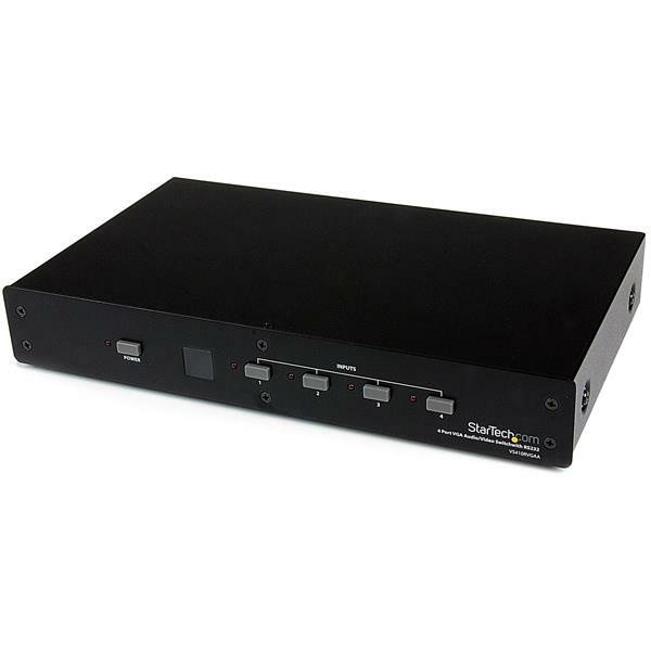 StarTech 4 Port VGA Video Audio Switch with RS232 control VS410RVGAA