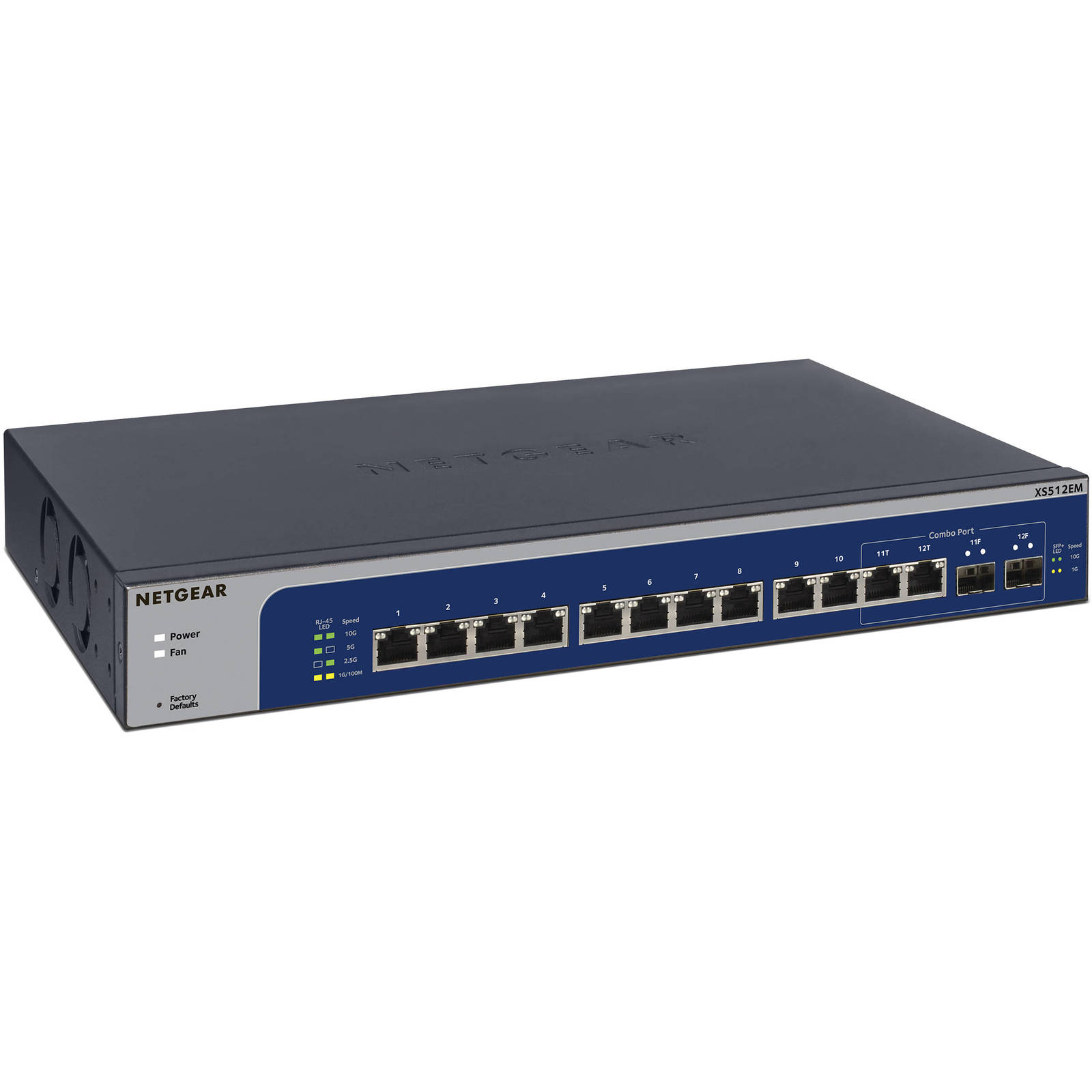 NETGEAR XS512EM 12-Port 10-Gigabit/Multi-Gigabit Ethernet Smart Managed ... NETGEAR XS512EM 12-Port 10-Gigabit/Multi-Gigabit Ethernet Smart Managed ...