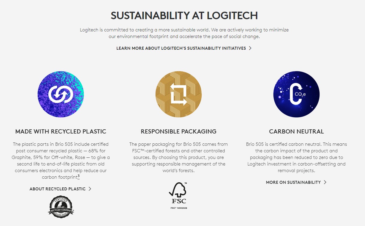 Logitech Brio 505 Full HD 1080p Business Webcam - Graphite - 960-001461