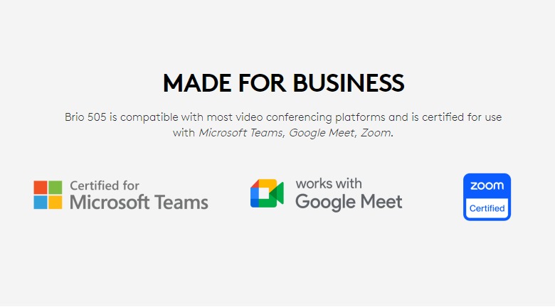 Logitech Brio 505 Full HD 1080p Business Webcam - Graphite - 960-001461