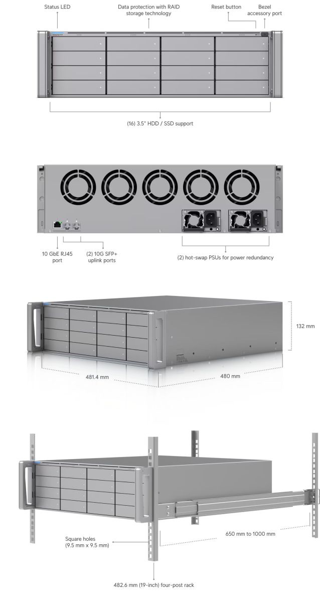 Ubiquiti ENVR UniFi Protect Enterprise Network Video Recorder - 3U NVR with (16) 2.5/3. |DeviceDeal