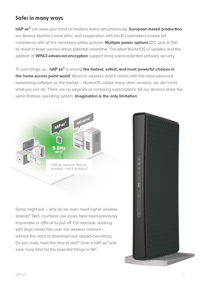 MikroTik C53UiG+5HPaxD2HPaxD hAP ax³ ax3 WiFi6, 2.5G, USB 3, POE Output ...