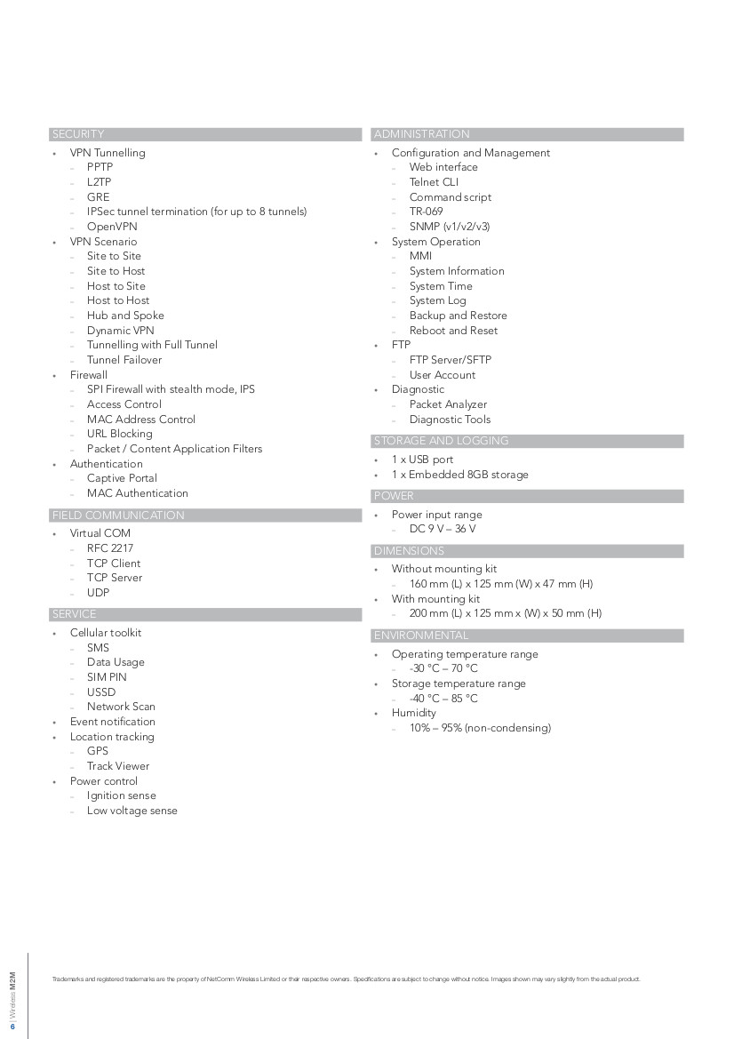 Netcomm NTC-400 4G LTE Cat6 Industrial M2M Router Dual SIM Failover ...