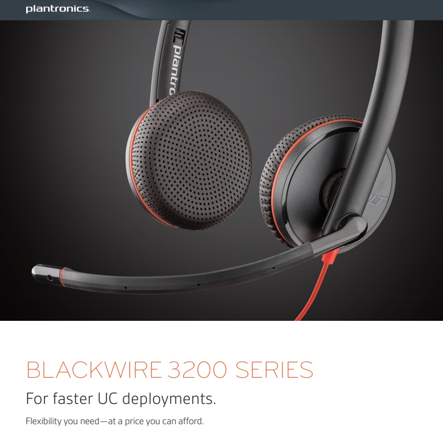 Poly BLACKWIRE C3225 UC STEREO USB-A & 3.5MM CORDED-80S11A6 |DeviceDeal